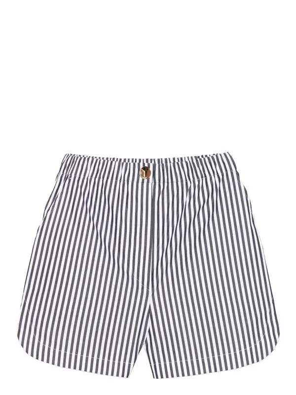 Sportmax Striped Cotton Shorts - Black