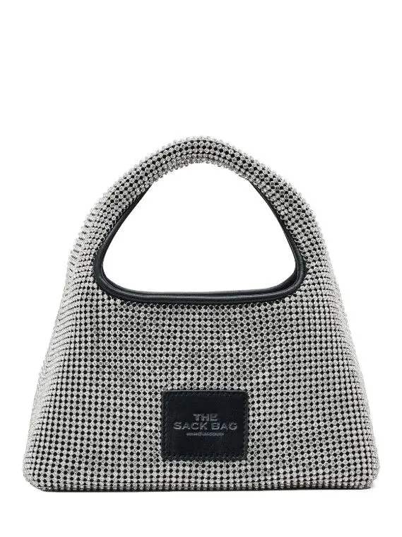 Marc Jacobs Sack Crystal Embellished Mini Hobo Bag - Black