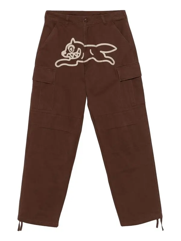 ICECREAM Running Dog Cargo Trousers - Brown