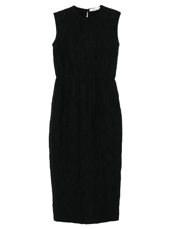 Harris Wharf London Cotton Long Dress - Black