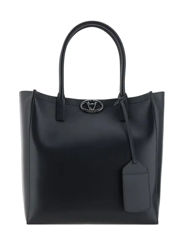 Valentino Garavani Vlogo Locker Medium Tote Bag - Black