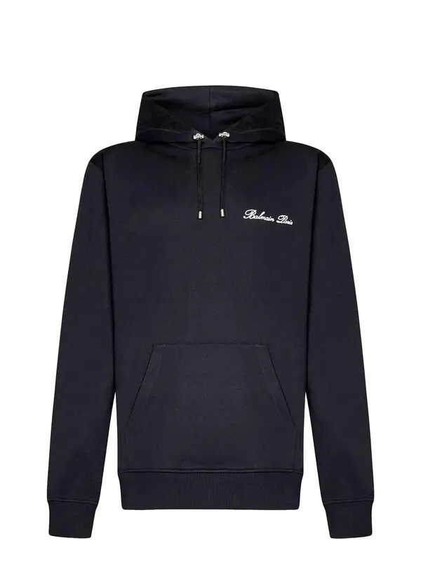 Balmain Cotton Logo Sweatshirt - Black