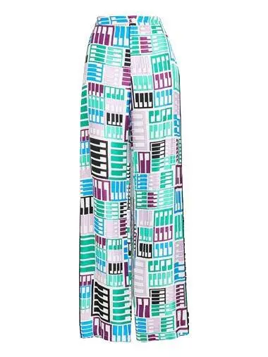 Emilio Pucci Printed Silk Twill Pajama Pants - Blue