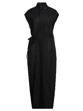 Fabiana Filippi Linen Maxi Wrap Dress - Black