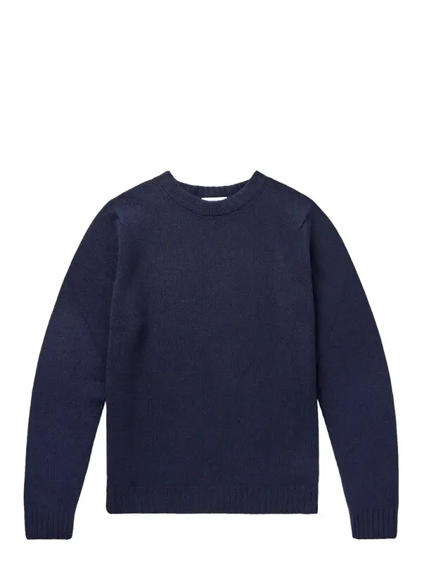 John Smedley Norfolk Recycled-cashmere And Merino Wool-blend Sweater - Blue