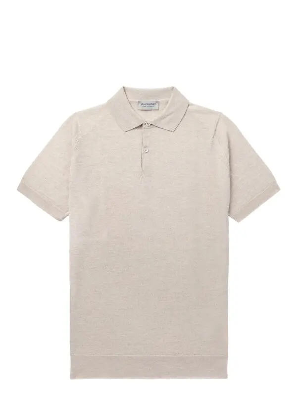 John Smedley Payton Slim-fit Wool Polo Shirt - Neutrals