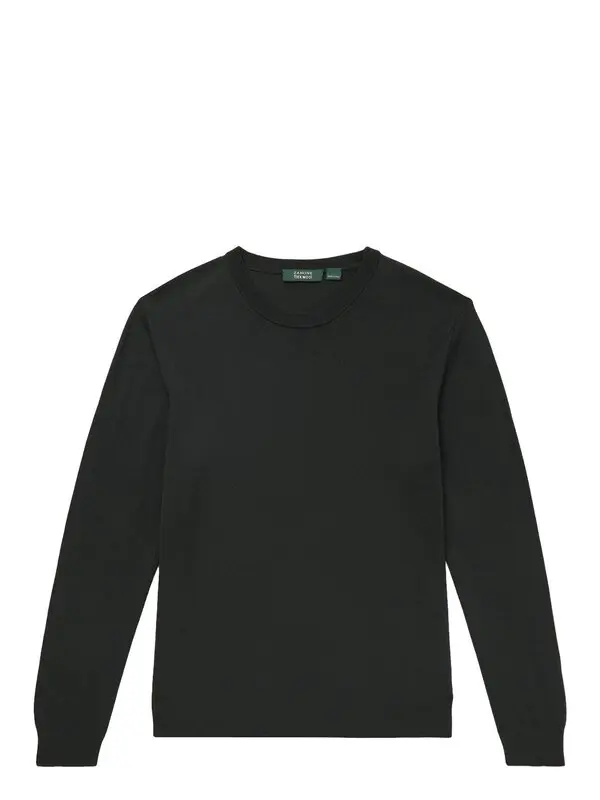SLOWEAR Slim-fit Flexwool Sweater - Green