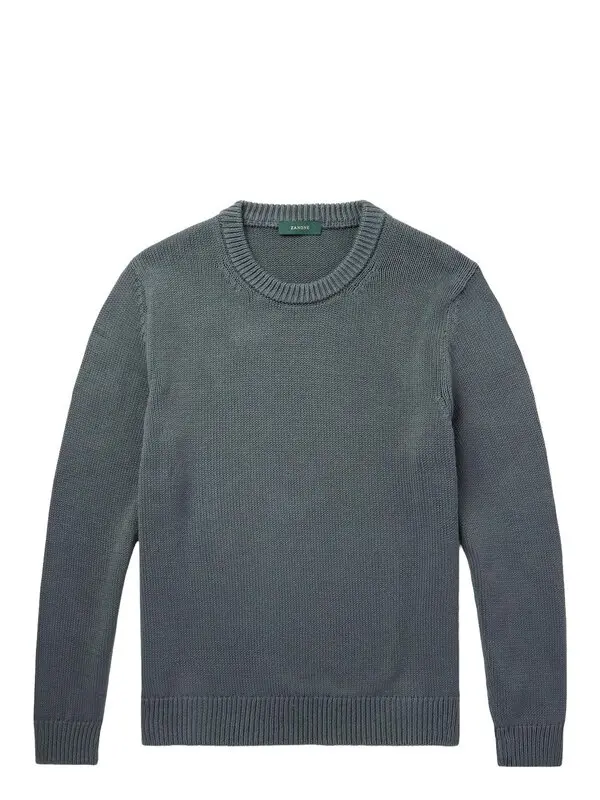SLOWEAR Zanone Slim-fit Cotton Sweater - Gray