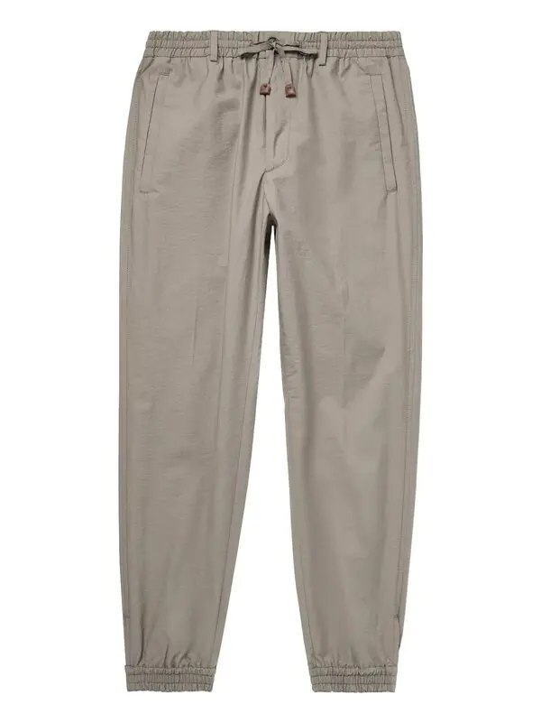 Incotex Teknosartorial Slim-fit Tapered Drawstring Trousers - Neutrals
