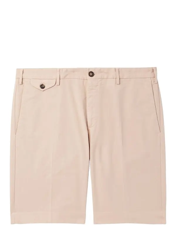 SLOWEAR Venezia 1951 Slim-fit Straight-leg Cotton-blend Bermuda Shorts - Neutrals