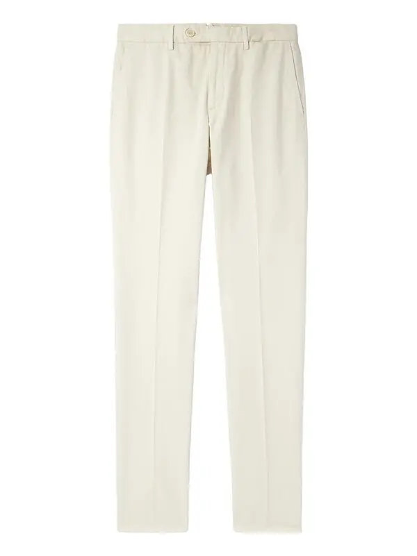 SLOWEAR Incotex Venezia 1951 Slim-fit Garment-dyed Cotton Twill Trousers - Yellow