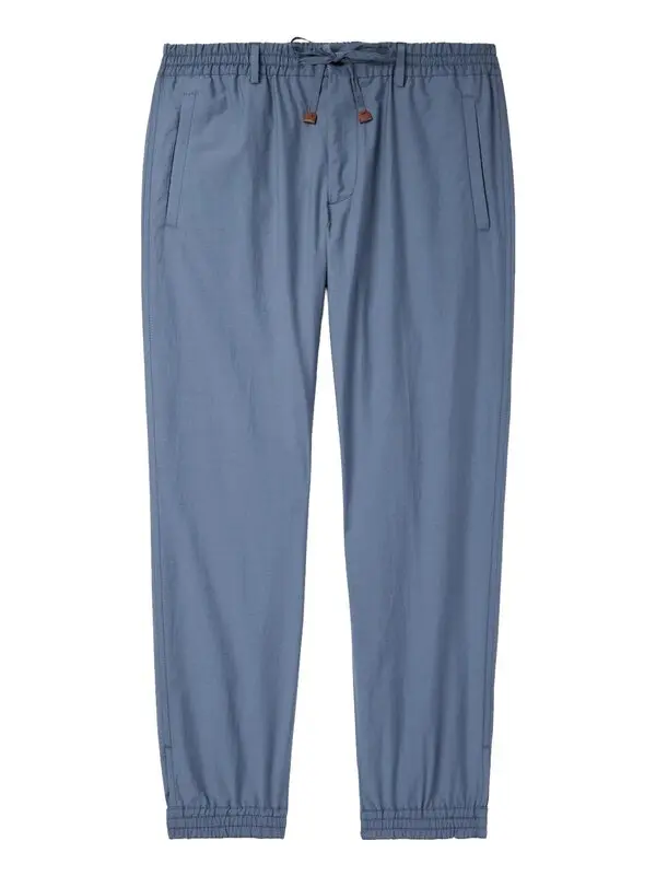 Incotex Teknosartorial Slim-fit Tapered Drawstring Trousers - Blue