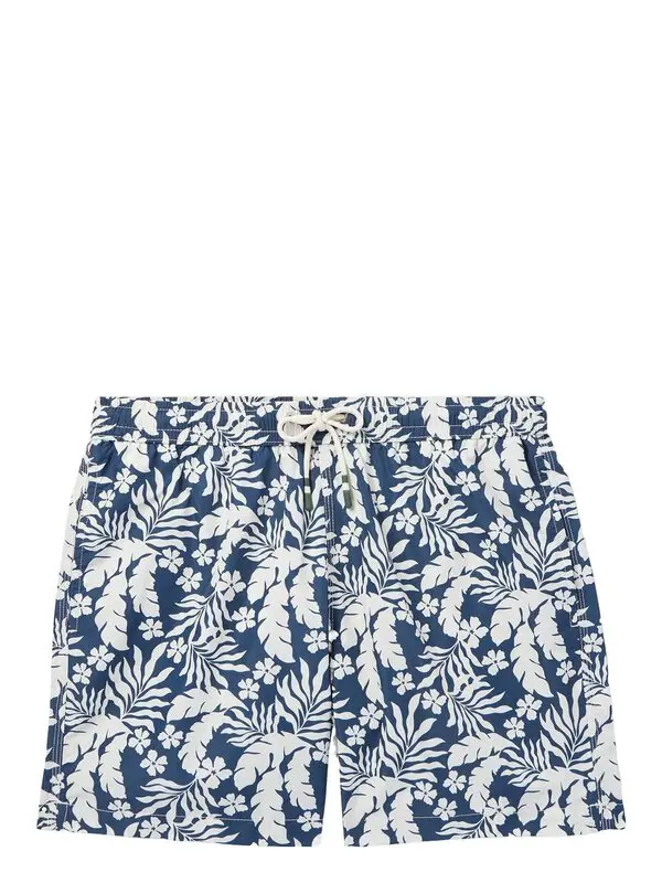 Hartford Straight-leg Mid-length Swim Shorts - Blue