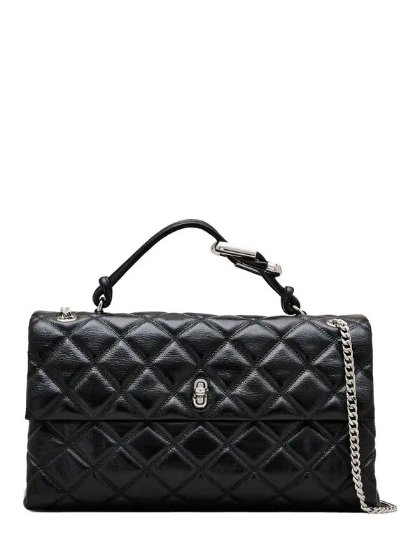 Marc Jacobs Xl Dual Chain Quilted Leather Shoulder Bag - Black