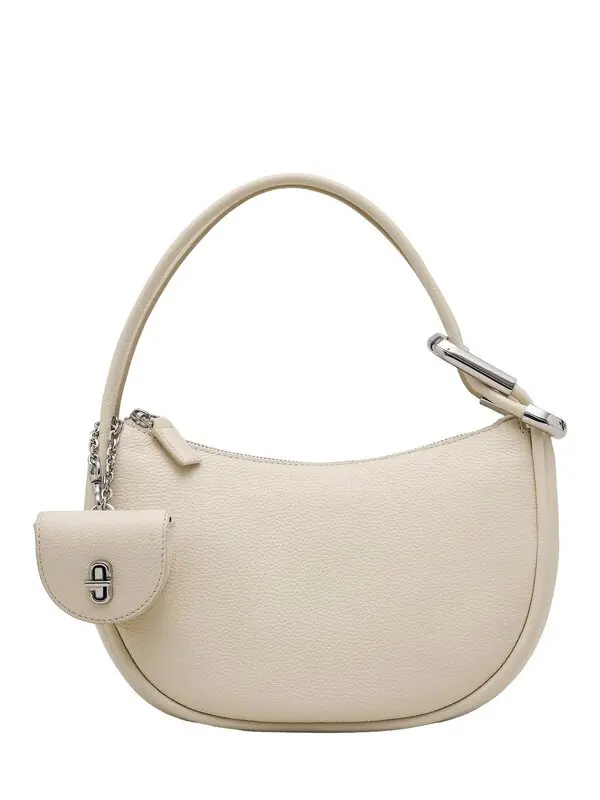 Marc Jacobs Dual Mini Crescent Leather Shoulder Bag - Cloud White