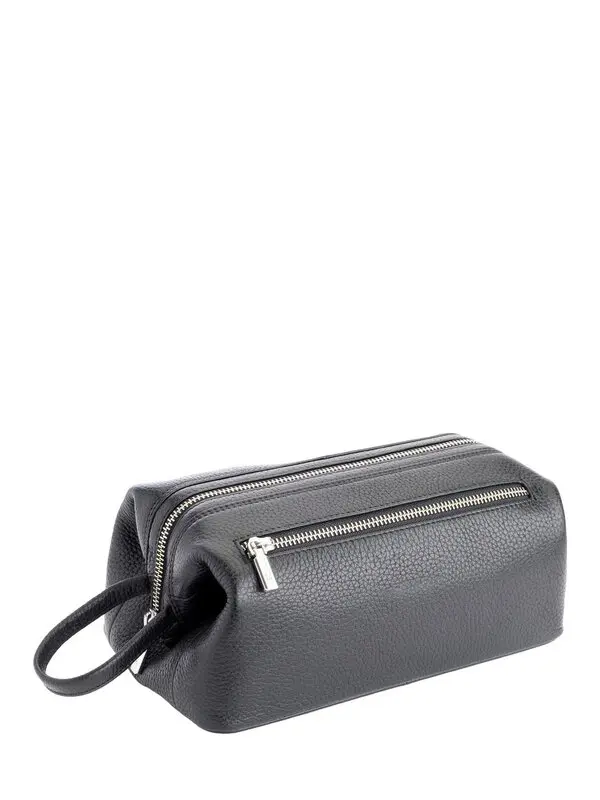 ROYCE NEW YORK Nappa Leather Toiletry Bag - Black