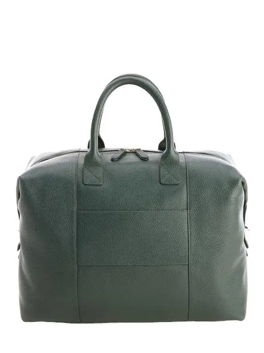 ROYCE NEW YORK Weekend Leather Duffle Bag - Dark Green