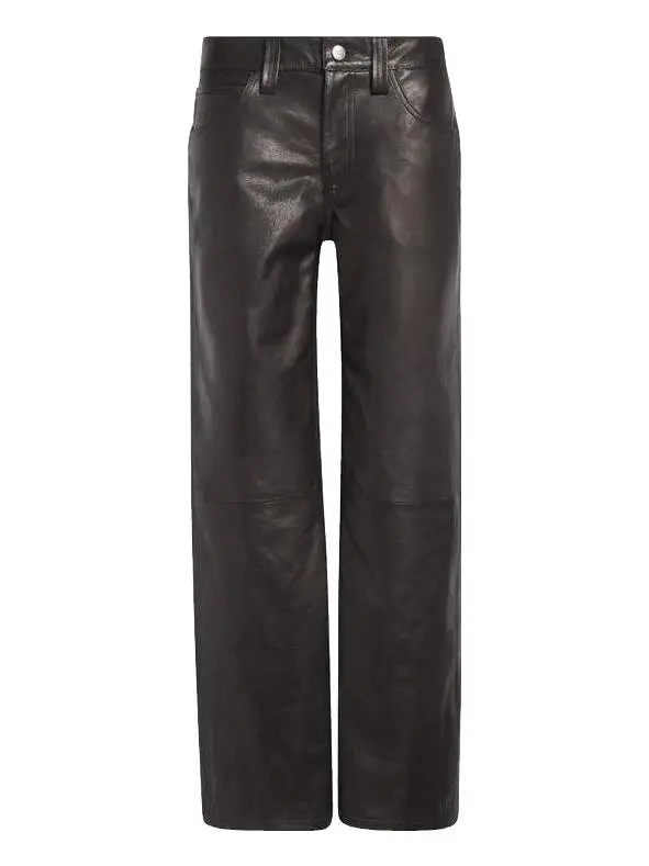 Khaite Emmet Leather Pants - Black