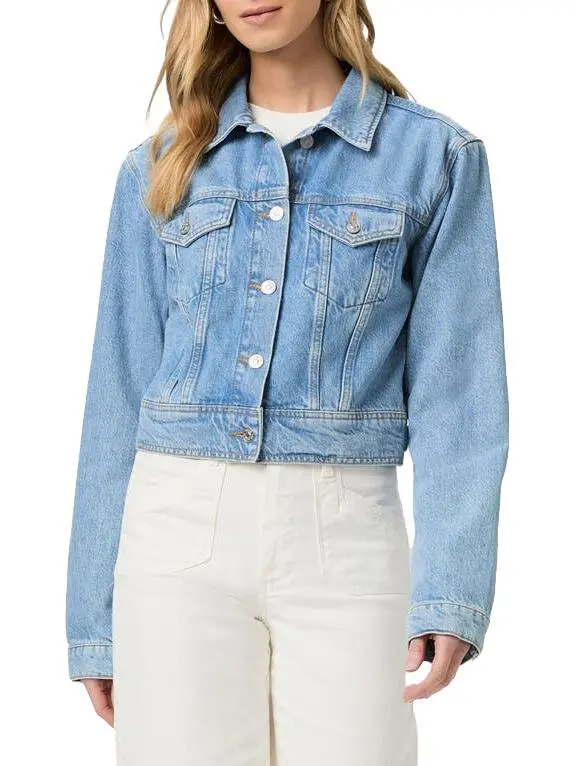 Paige Chantal Crop Denim Trucker Jacket - Nalani
