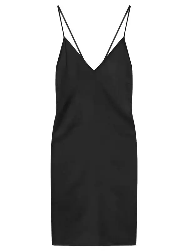 AERON Satin Midi Dress - Black