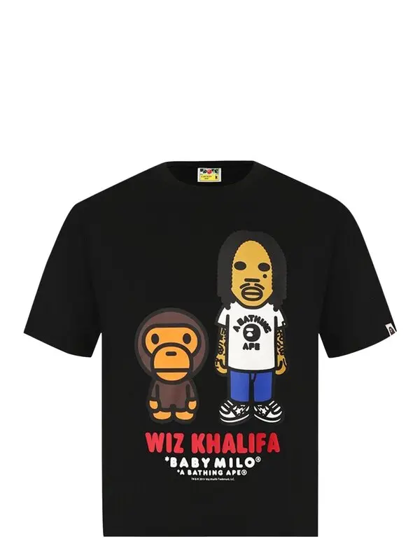 A BATHING APE Baby Milo X Wiz Khalifa T-shirt - Black