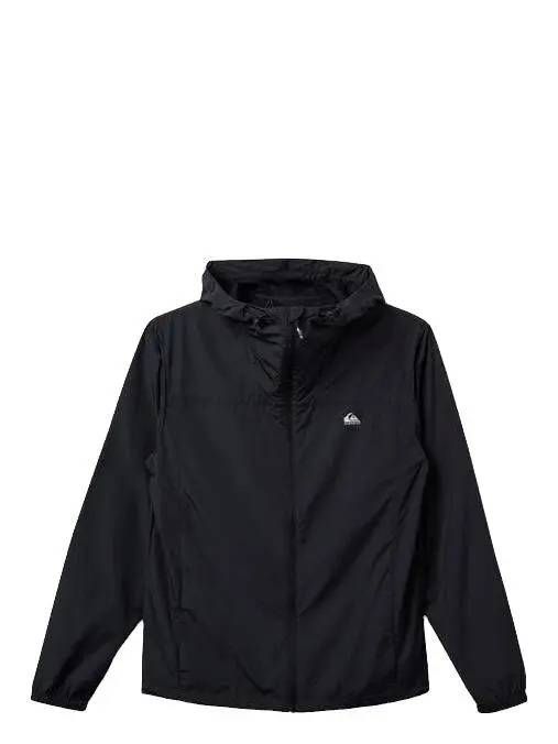 Quiksilver Overcast Water Repellent Hooded Windbreaker - Black