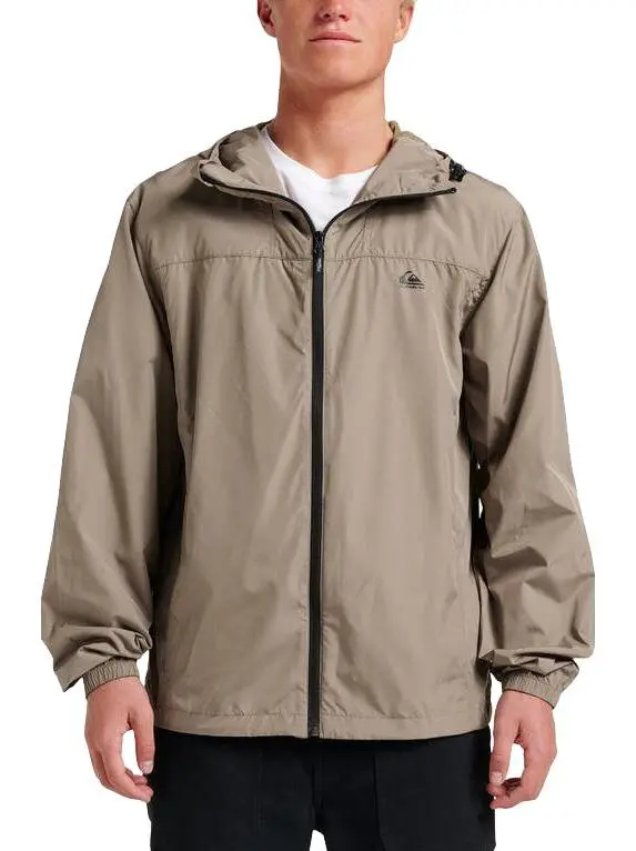 Quiksilver Overcast Water Repellent Hooded Windbreaker - Fallen Rock