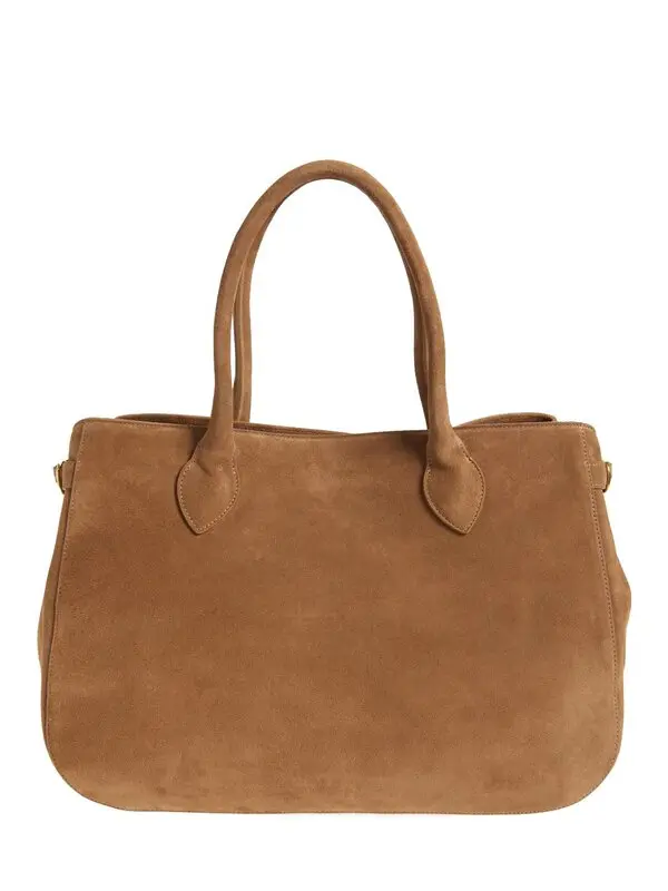 REFORMATION Large Patrizia Suede Satchel - Farro Suede
