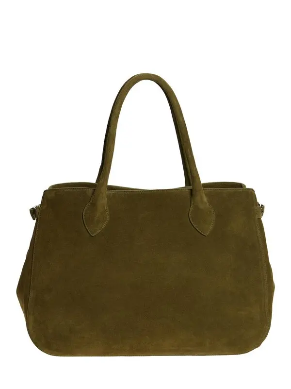 REFORMATION Large Patrizia Suede Satchel - Leccio Suede