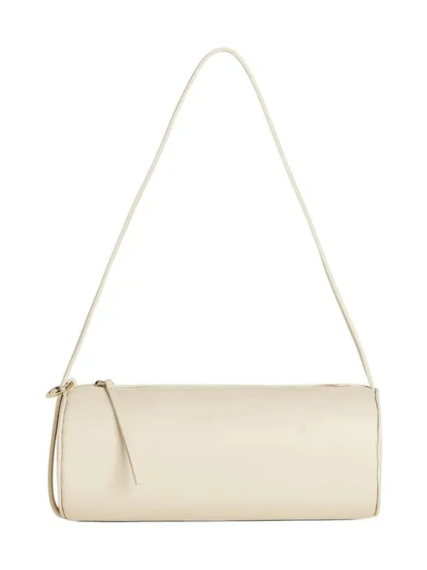 REFORMATION Simona Cylinder Shoulder Bag - Cream Puff Leather