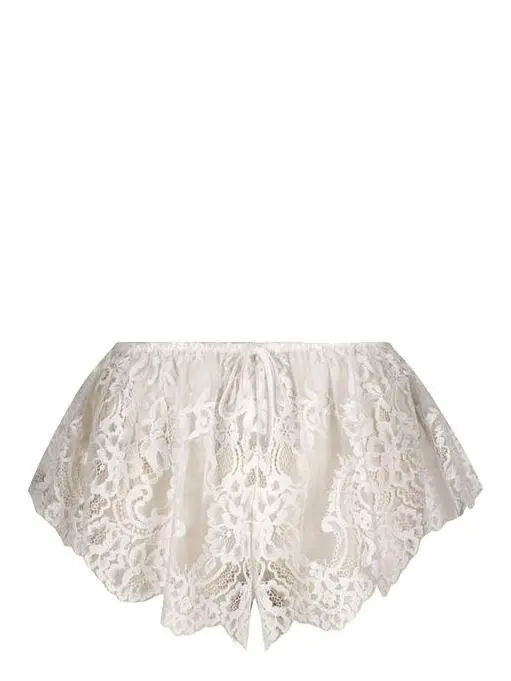 KAT THE LABEL Emerson Lace Tap Shorts - Ivory