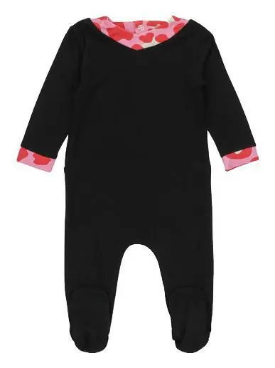 NOGGIWEAR Leopard Footie - Black / Red