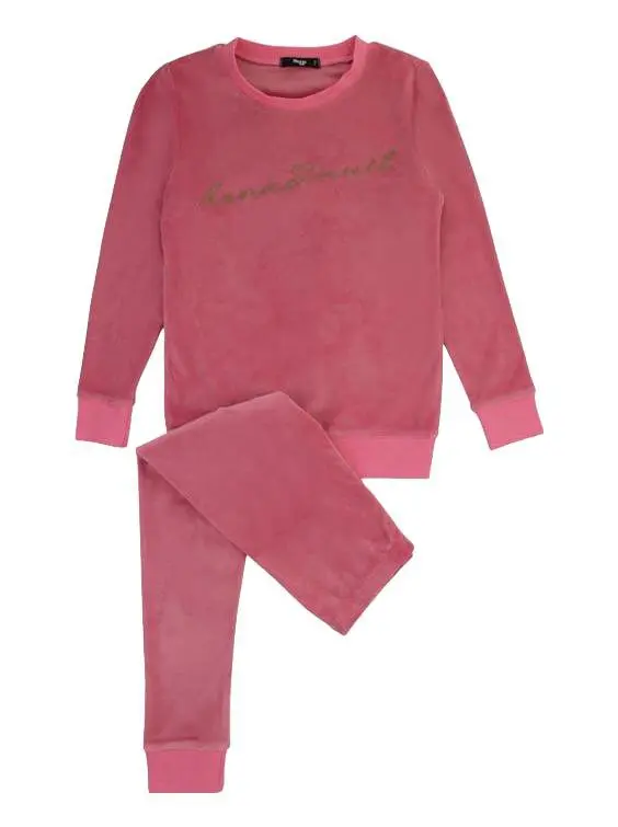 NOGGIWEAR Bonne Nuit Velour Loungewear Set - Pink