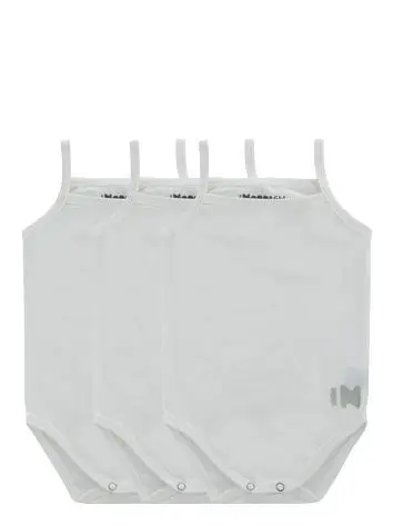 NOGGIWEAR Basic Bodysuit Three-pack - White