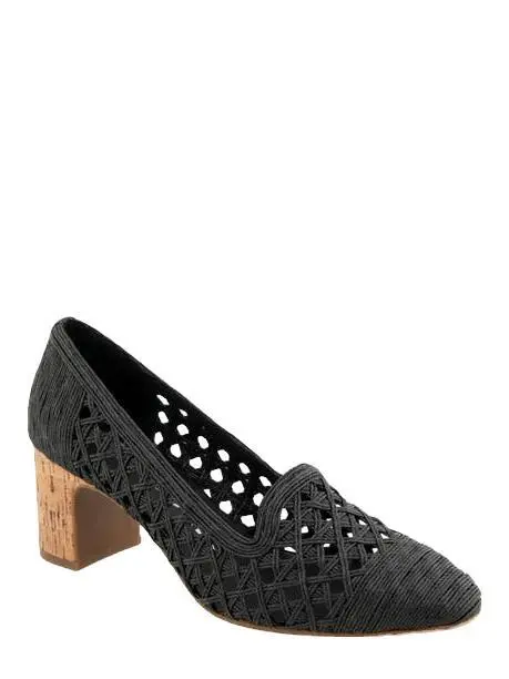 Aerosoles Melo Embroidered Pumps - Black Embroidered Raffia