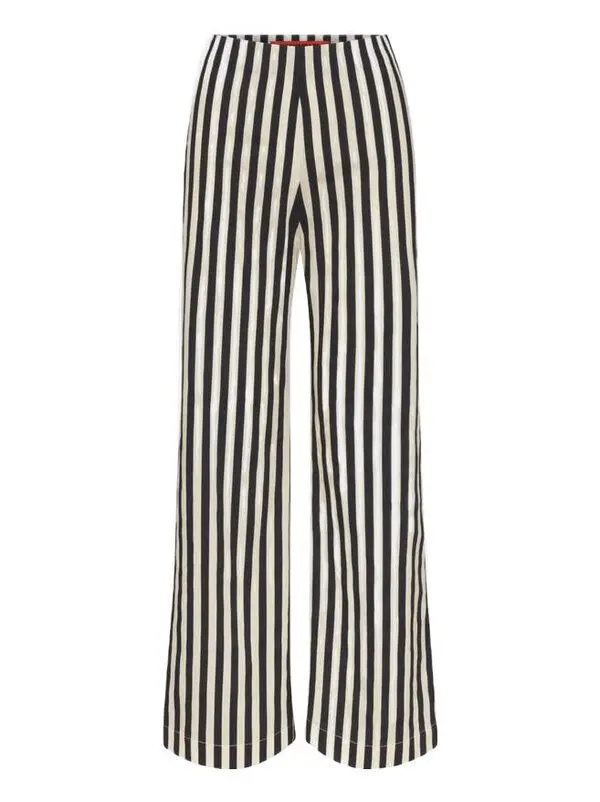 SIMONMILLER Poplin Wide-leg Pant - Black/white Stripe