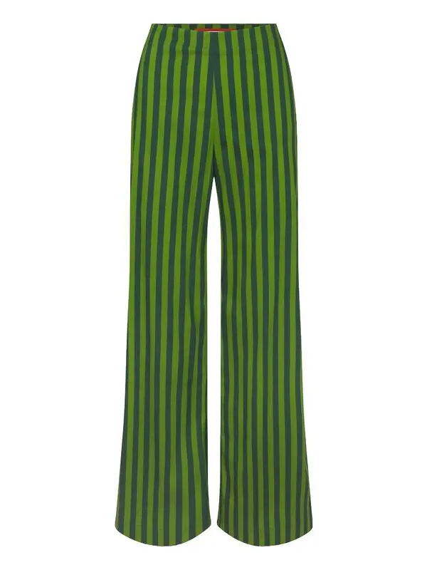 SIMONMILLER Pia Poplin Side Zip Pant - Gummy Green/moss