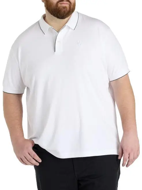 Psycho Bunny Big & Tall Bryce Piqué Polo Shirt - White