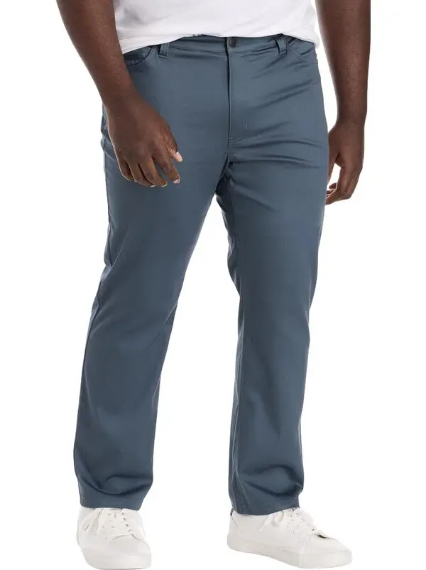OAK HILL BY DXL Big & Tall Straight Fit 5-pocket Tech Pants - Dark Slate