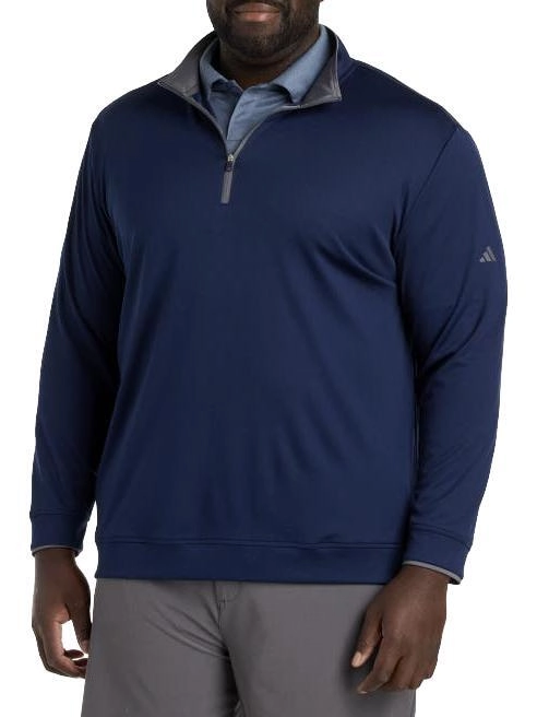 Adidas Big & Tall 1/4-zip Performance Pullover - Navy