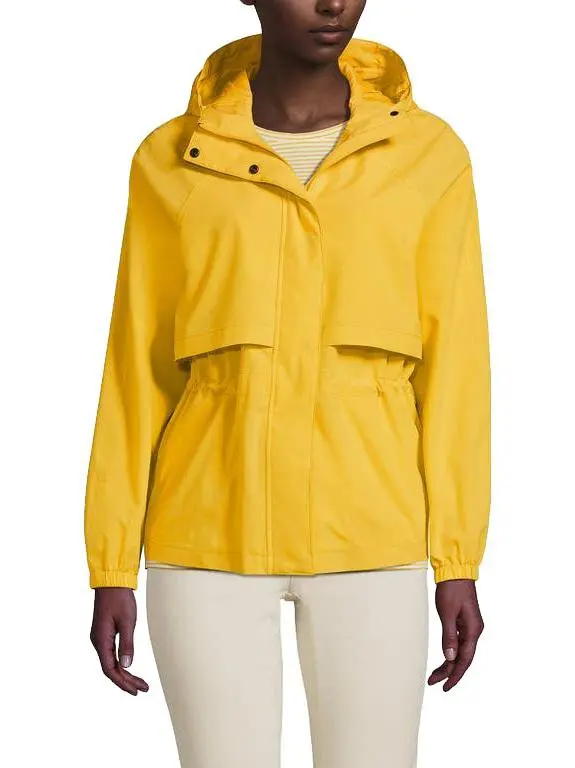LANDS' END Squall Packable Rain Jacket - Goldenrod