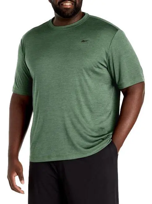 REEBOK Big & Tall Id Train Melange Performance Tee - Field Green
