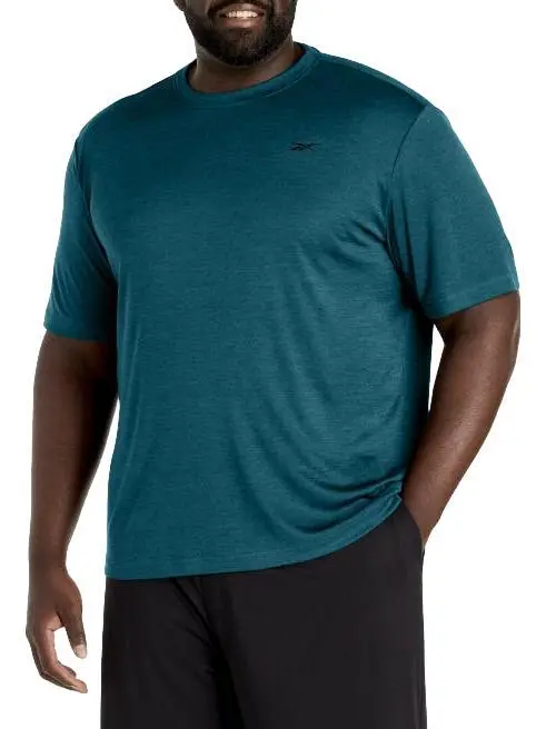 REEBOK Big & Tall Id Train Melange Performance Tee - Retro Teal