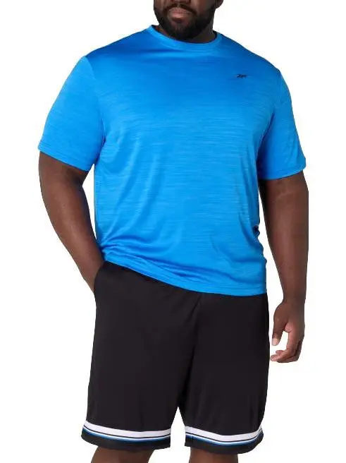 REEBOK Big & Tall Id Train Melange Performance Tee - Virtual Blue