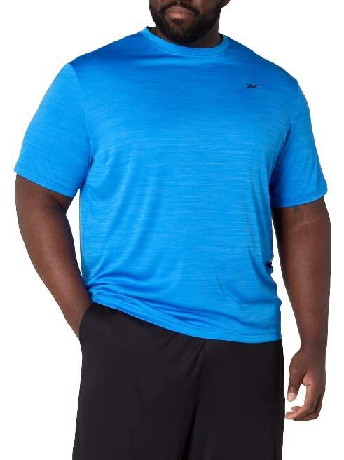 REEBOK Big & Tall Id Train Melange Performance Tee - Virtual Blue
