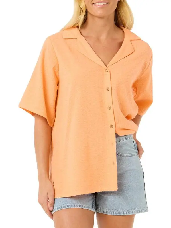 Rip Curl Cala Vedella Textured Shirt - Orange