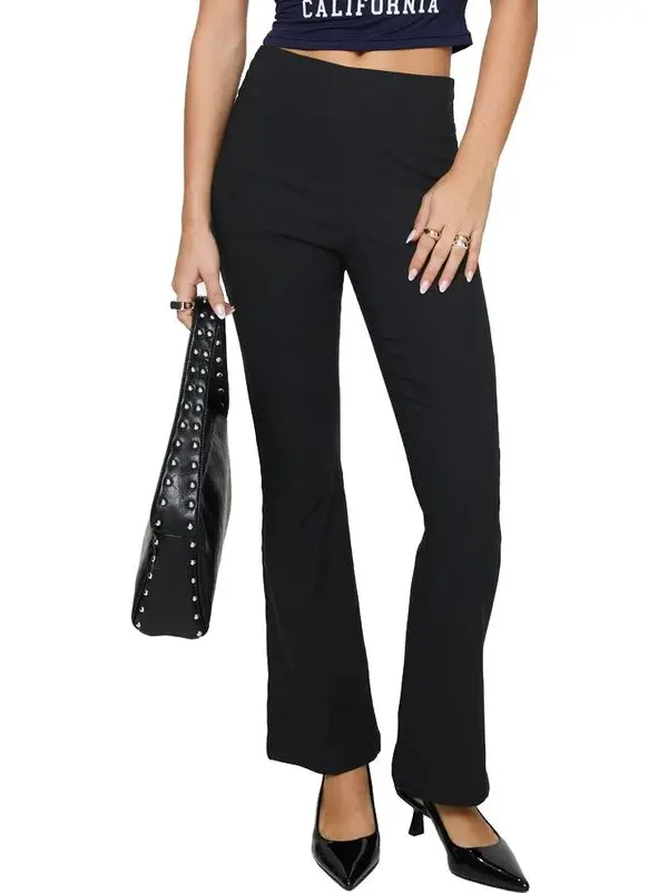Princess Polly Everyday Flare Pants - Black