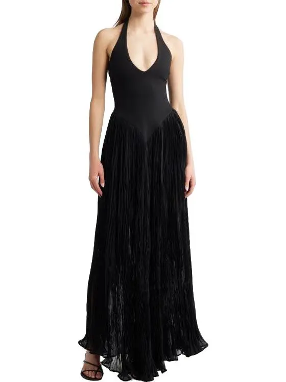 DELFI COLLECTIVE Rowena Halter Maxi Dress - Black
