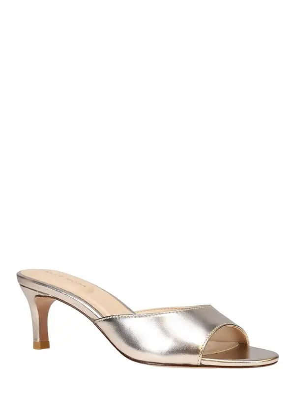 Pelle Moda Unia Kitten Heel Slide Sandal - Light Gold