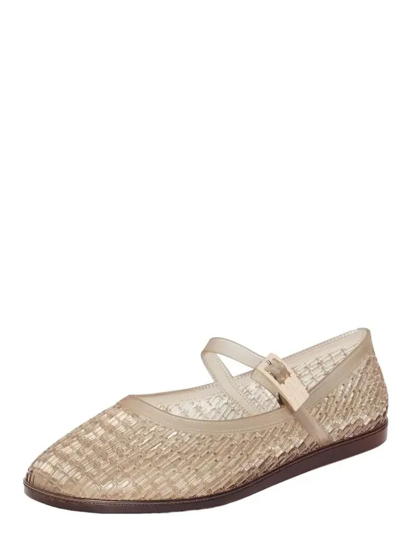 Melissa Harper Jelly Ballet Flats - Clear Beige